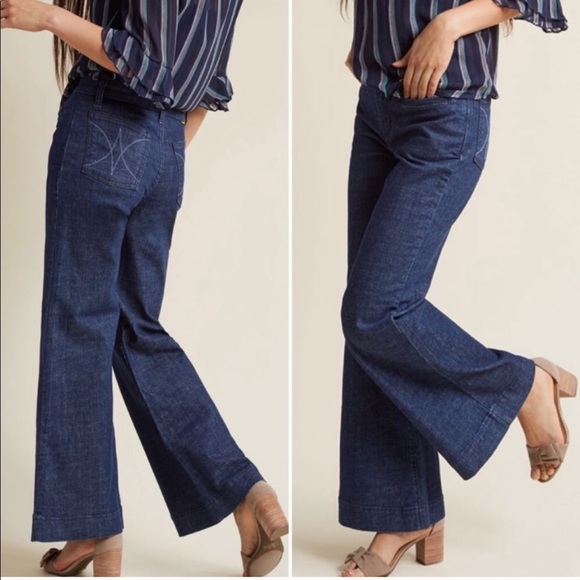 Modcloth | Jeans | New Modcloth Wrangler High Rise Wide Leg Jeans ...